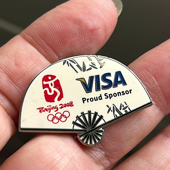 Jewelry | 208 Beijing Olympic Lapel Pin X Visa Proud Sponsor Fan Design ...